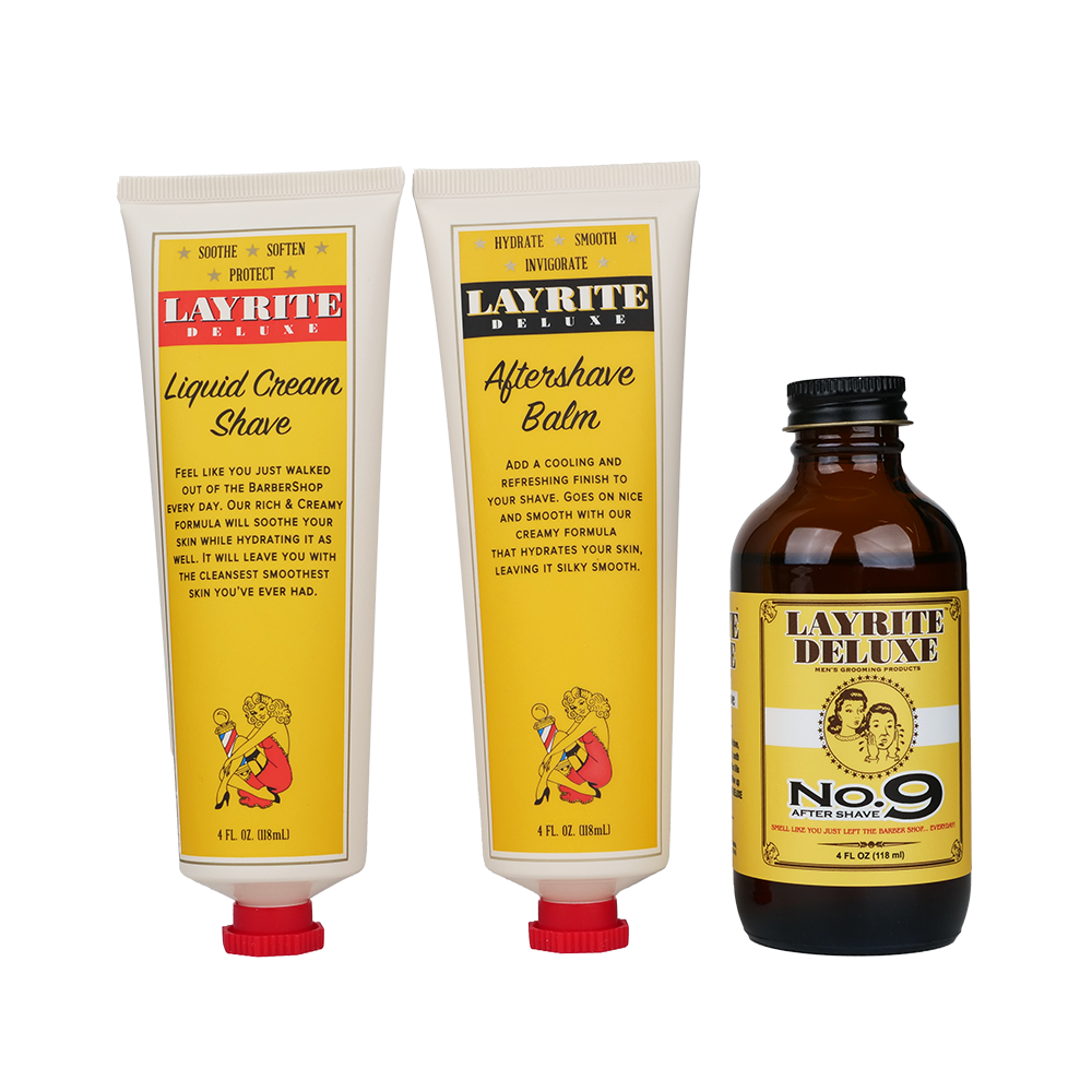 Layrite Shave Bundle | 3 Step Shave Routine | Shave Cream, Balm ...